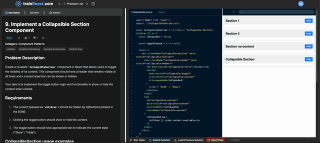 Trainreact Practice React Coding In Your Browser