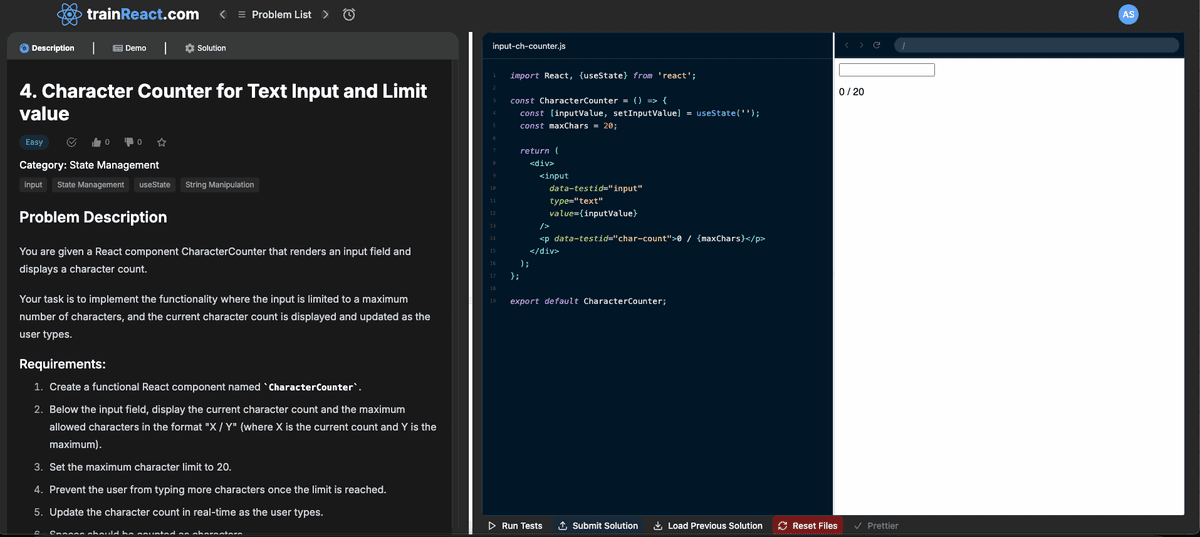 Trainreact Practice React Coding In Your Browser